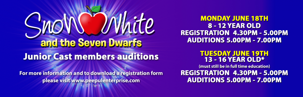 AUDITIONS – Snow White and the Seven Dwarfs – Peepul Enterprise